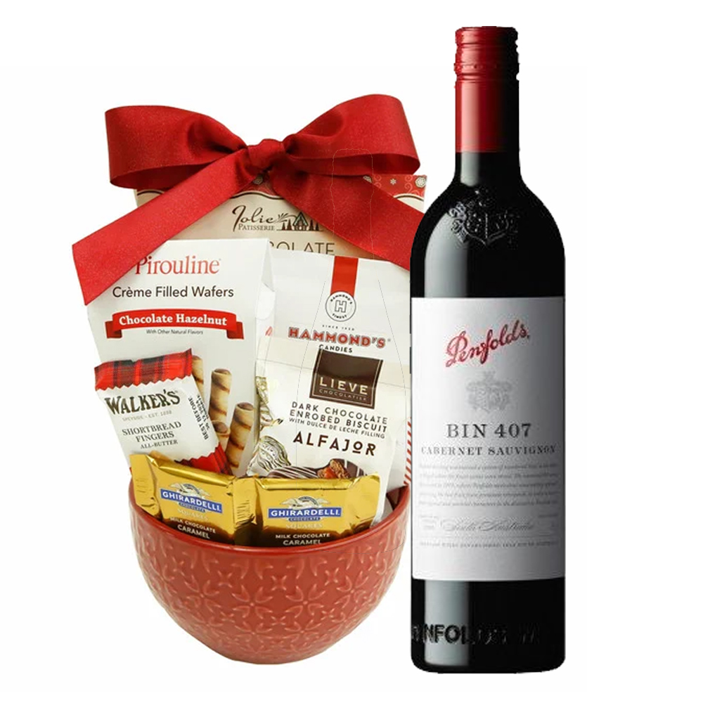 Penfolds Bin 407 Cabernet Sauvignon And Godiva Gift Basket