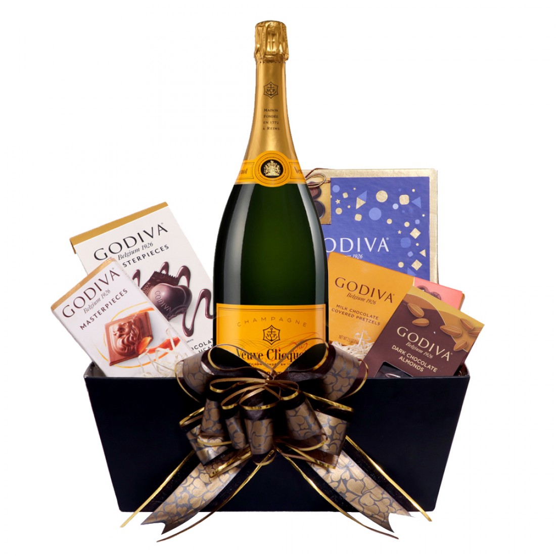 Veuve Clicquot Brut 1.5L Magnum And Godiva Chocolates Gift Basket