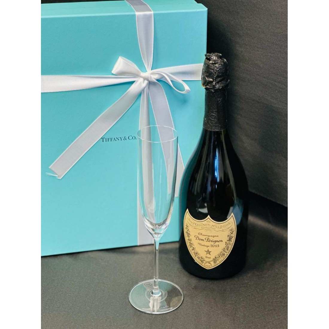 Dom Perignon Brut Champagne And Tiffany & Co. Flute Set