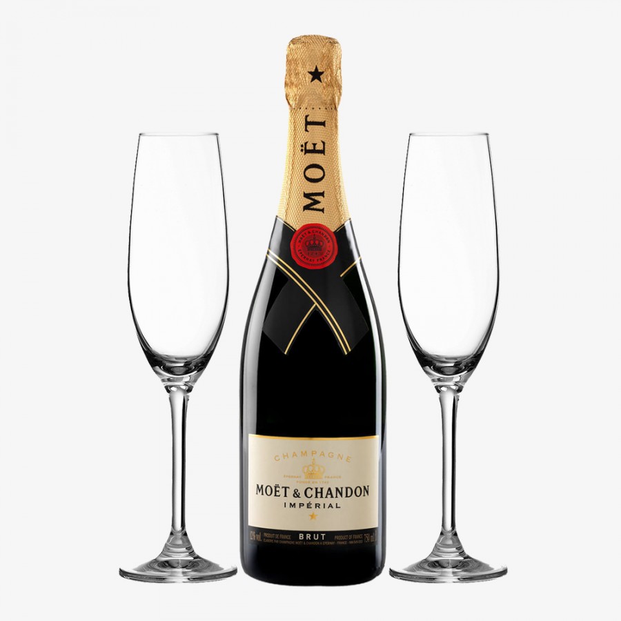 Moët & Chandon Champagne And Flutes Gift Set