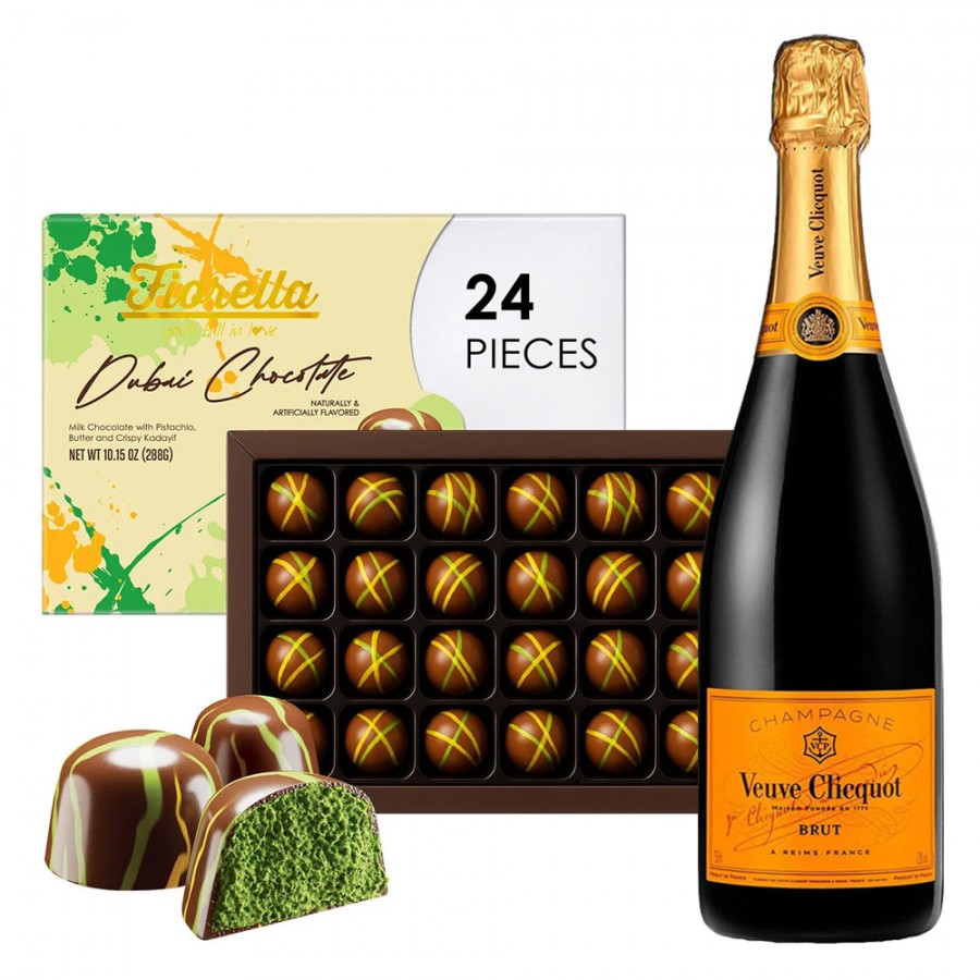 Veuve Clicquot Champagne And Dubai Chocolate Set