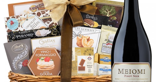 Buy Meiomi Pinot Noir With Gourmet Delight Gift Basket