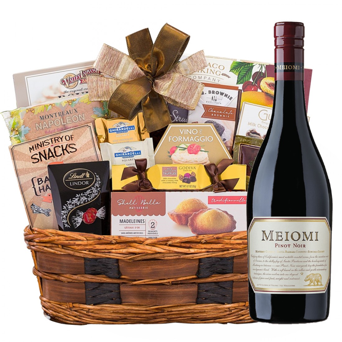 Buy Meiomi Pinot Noir With Gourmet Delight Gift Basket